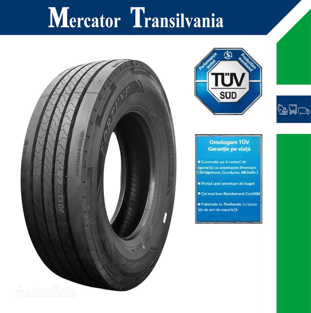 Nova Fortune 315/70 R22.5 FAR 603 20PR, TÜV certificate, Lifetime Warranty guma za kamione