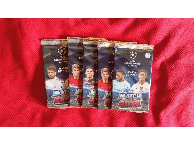 5 kesica Liga šampiona 2015 match attax topps