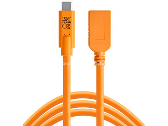 TETHERTOOLS TetherPro USB-C to USB-A Female Adapter 4.6m orange