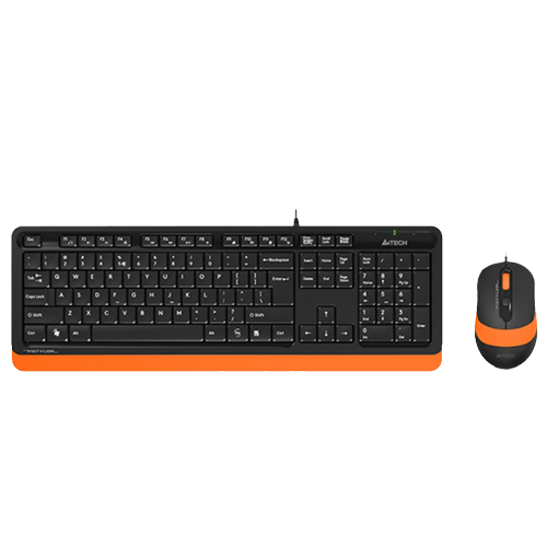 A4 TECH F1010 Fstyler Crna/Narandžasta Žična tastatura i miš