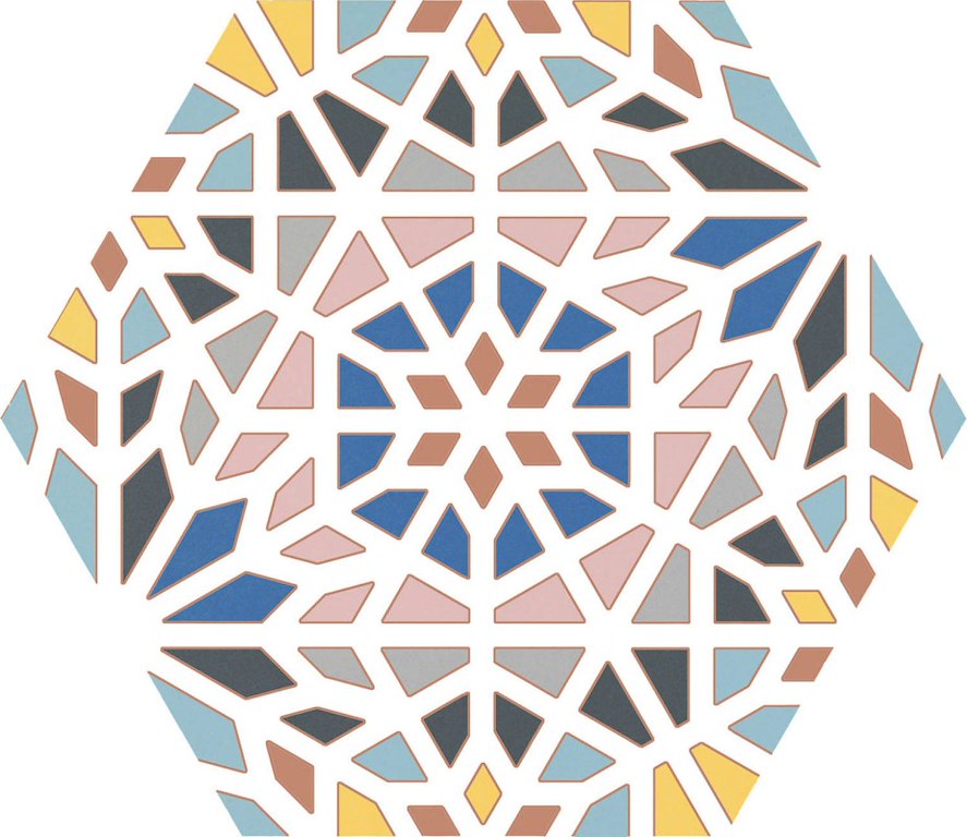 Kasbah Mix Colors Hexagonal 22x25