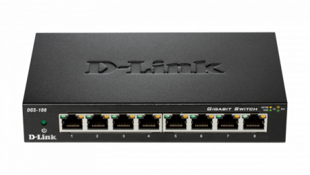 LAN Switch D-Link DGS-108GL 101001000Mbps 8port Metal Gigabit