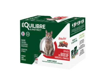 EQUILIBRE INSTICTS Sos za mačke - govedina 12x85g