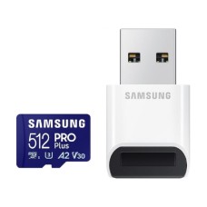 SAMSUNG PRO PLUS Micro SDXC 512GB U3 + Card Reader (MB-MD512SB/WW)