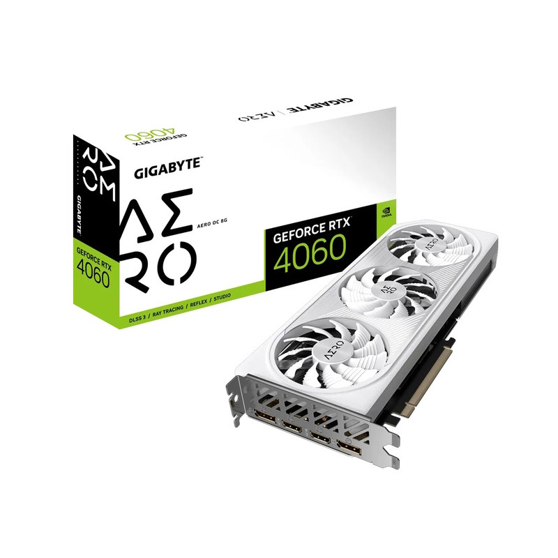 GIGABYTE nVidia GeForce RTX 4060 8GB 128biit GV-N4060AERO OC-8GD grafička karta