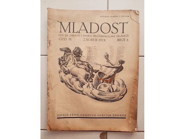 Časopis MLADOST 1924 godina