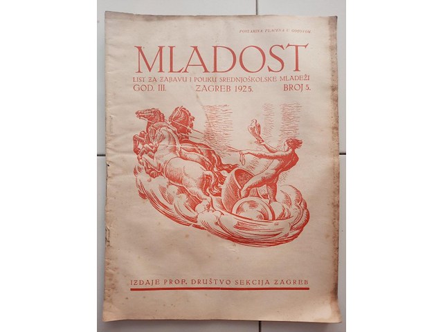 Časopis MLADOST 1925 godina