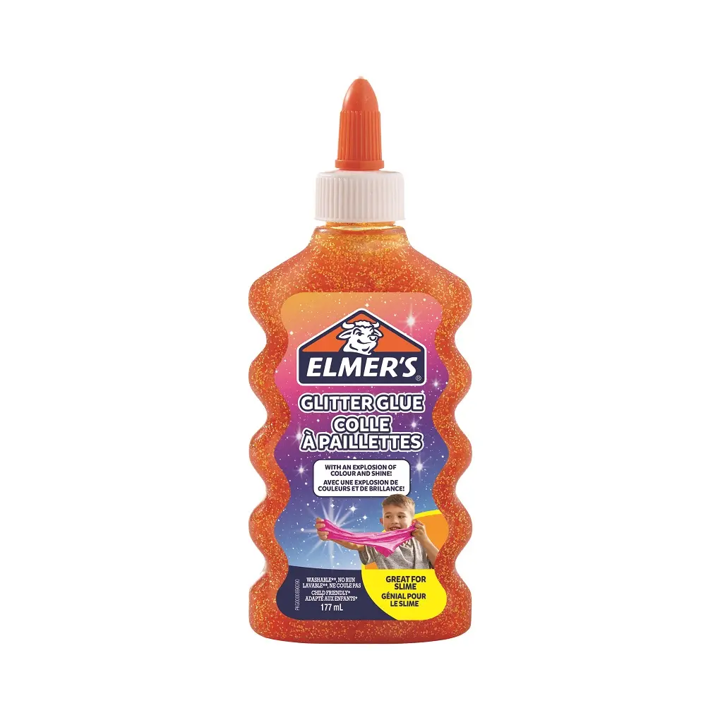 ELMER'S Lepak sa šljokicama 177ml narandžasti