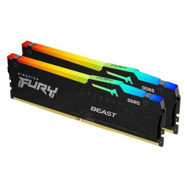 KINGSTON DIMM DDR5 32GB (2x16GB kit) 6000MT/s KF560C40BBAK2-32 Fury Beast RGB