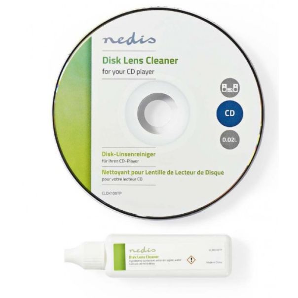 NEDIS CLDK100TP Disk za ciscenje CD plejera 20ml