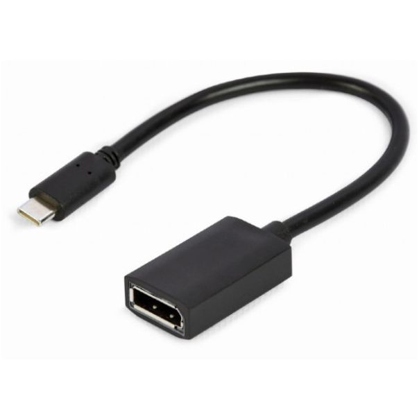 GEMBIRD Adapter Type-C na DisplayPort 4K, 15cm, crna