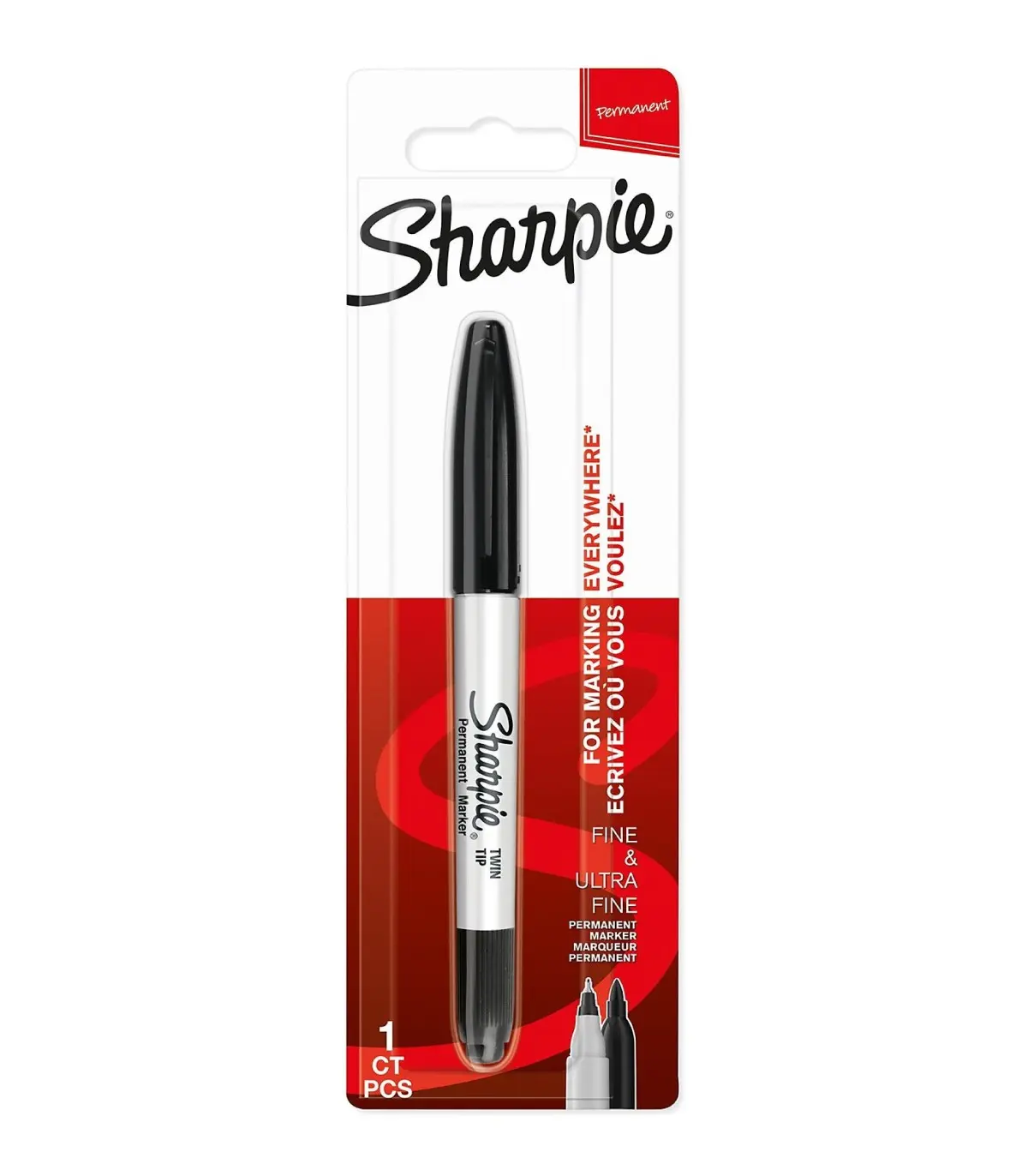SHARPIE Marker TWIN TIP crni