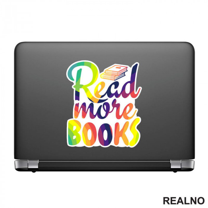 READ MORE BOOKS - RAINBOW - BOOKS - ČITANJE - KNJIGE - NALEPNICA