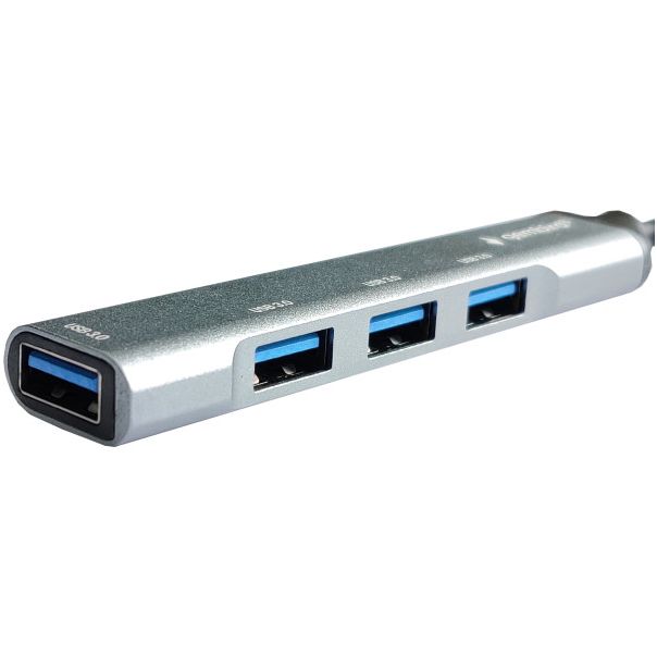 GEMBIRD UHB-U3P4-05 4-port HUB, Type-C+USB 3.0 Aluminum