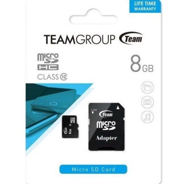 TEAM GROUP TeamGroup MICRO SDHC 8GB CLASS 10+SD Adapter TUSDH8GCL1003