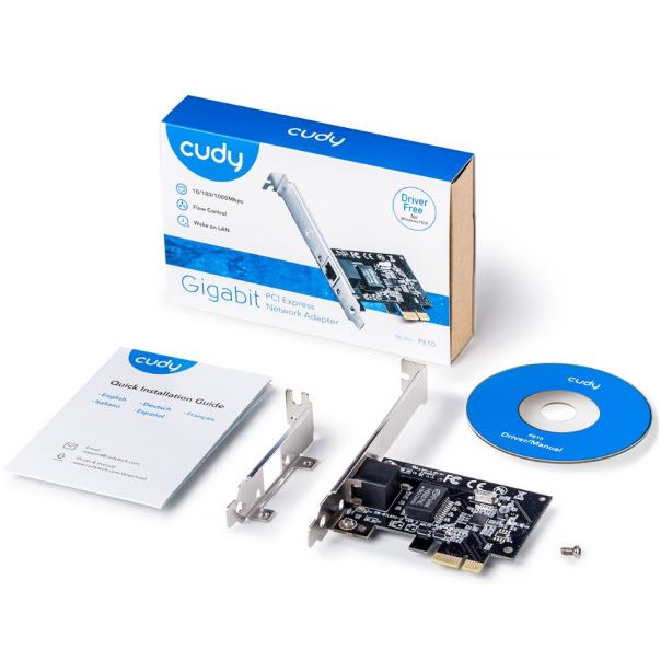 CUDY PE10 GIGABIT ETHERNET PCI-Express CARD