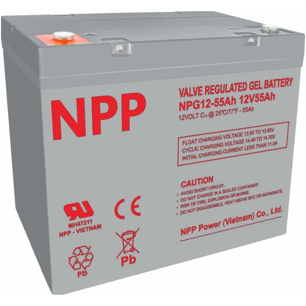 NPP NPG12V-55Ah, GEL BATTERY, C20=55AH