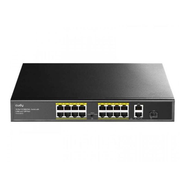 CUDY FS1018PS1 16-Port 10/100M PoE+ Switch with 1 Combo SFP Port