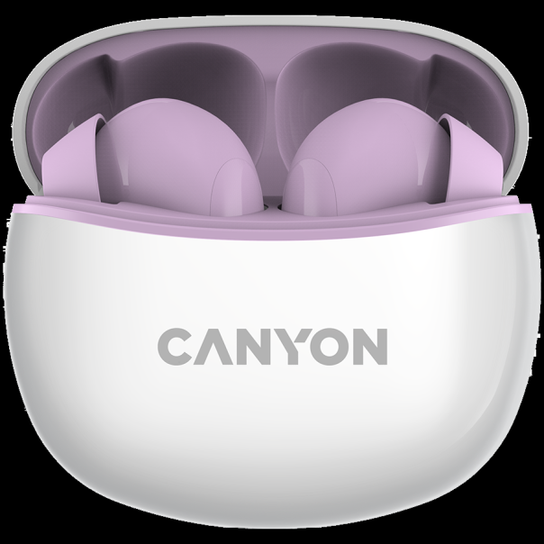 CANYON TWS-5 Bluetooth headset, with microphone, BT V5.3 JL 6983D4, Frequence Response:20Hz-20kHz, battery EarBud 40mAh*2+Charging Case 500mAh, type-C cable length 0.24m, size: 58.5*52.91*25
