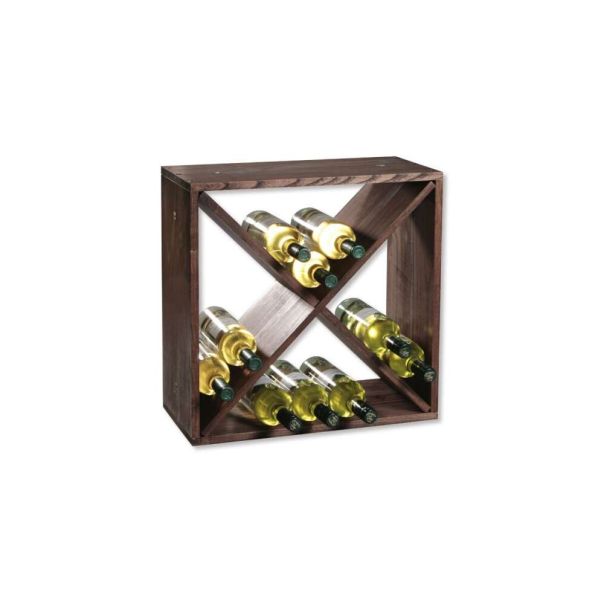 KESPER Polica za vino borovo drvo za 24 flaše 50x50x25 cm