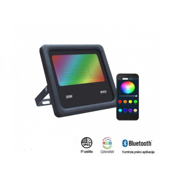 BBLINK LED Reflektor br-fl30w-04az crni rgb/ww/cw bluetooth