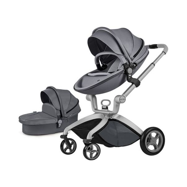 HOT MOM Kolica dark grey 2u1 (sportsko sediste+korpa)