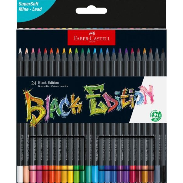 FABER CASTELL Drvene bojice1/24 black edition 116424