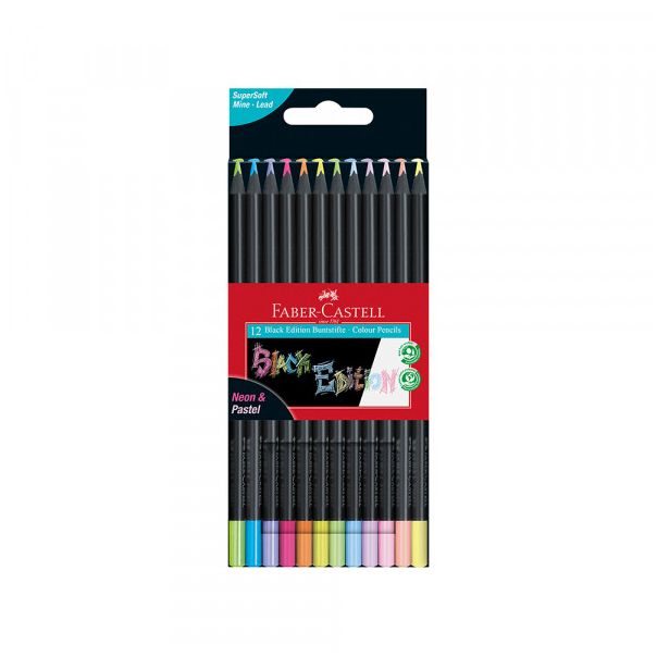 Drvene bojice Faber Castell Black Edition 1/12 pastel+neon 116410
