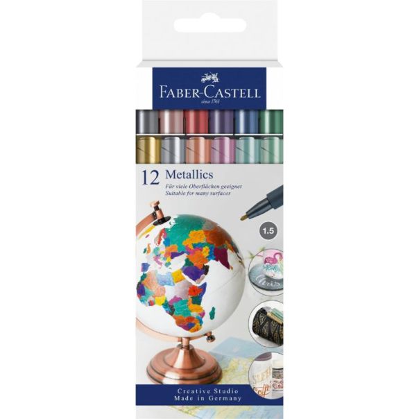 FABER CASTELL Flomaster marker metallics 1/12 160713