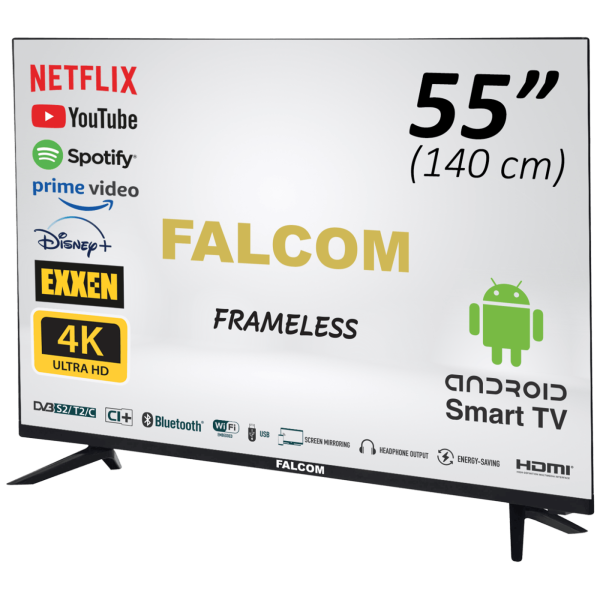 TV Falcom 55LTF022SM Smart LED TV 55inca (140cm), Ultra HD 4K, DVB- S2/T2/C tuner, H265 HEVC, 2x10W