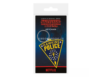 Stranger ThIngs (HawkIns Police) Rubber KeychaIn