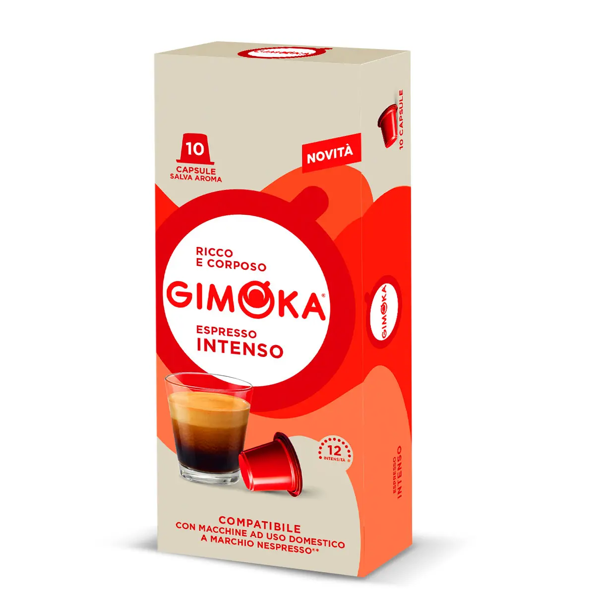 GIMOKA Kapsule Intenso Nespresso 10/1