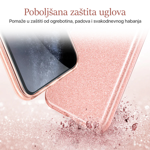 Torbica Crystal Dust za Samsung A145R/A146B Galaxy A14 4G/5G roze