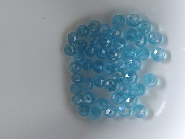 (A1147) Facetirane rondel perle plava AB 50kom