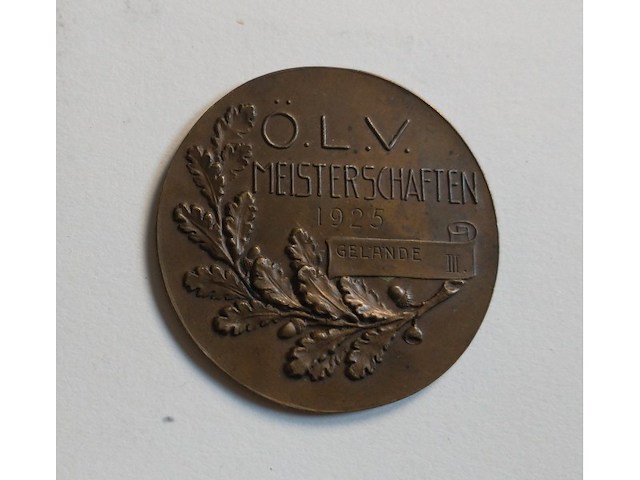 medalja O.L.V. MEISTERSCHAFTEN 1925. Gelande Italy
