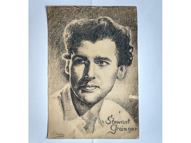 crtež original STEWART GRANGER - Stjuart Grejndžer