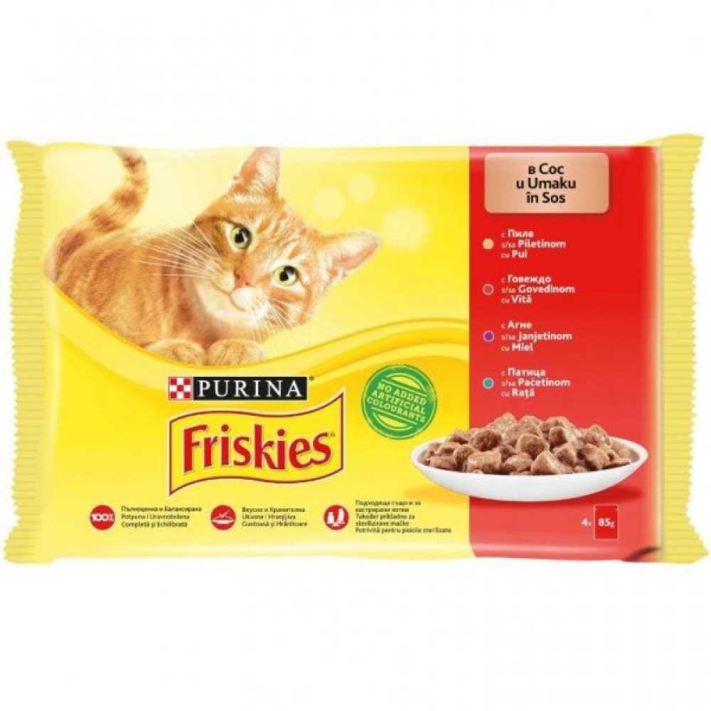 Friskies sos za mačke Govedina - Multipack 4x85g