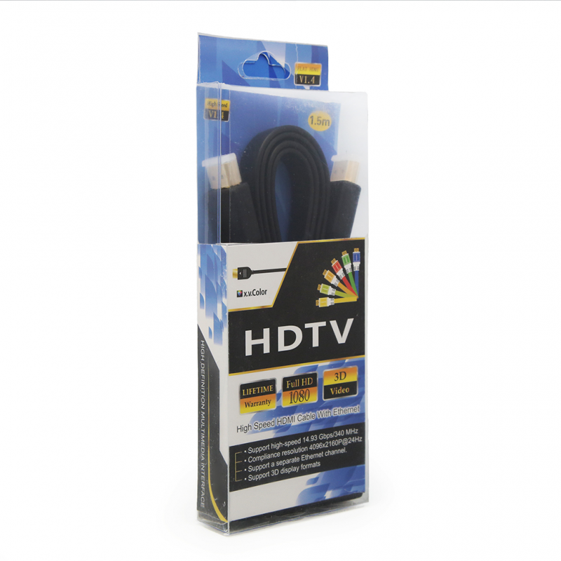 Kabl Flet kabl HDMI na HDMI 1.5m crni