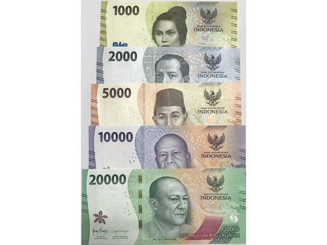 INDONESIA Indonezija lot 1.000 - 20.000 Rupiah 2022 UNC