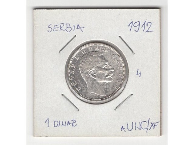 SRBIJA 1 dinar 1912 aUNC/XF
