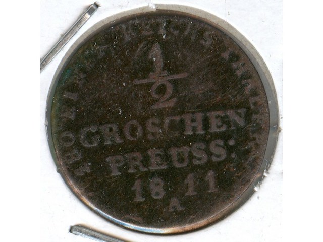 Nemacka 1/2 GROSCHEN Preuss Brandenburg 1811