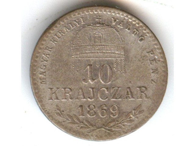 Madjarska 10 krajczar 1869 KB