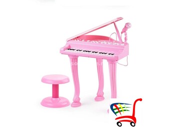 Klavir deciji 32 dirke i stolica/rozi - Klavir deciji 32 dirke i stolica/rozi