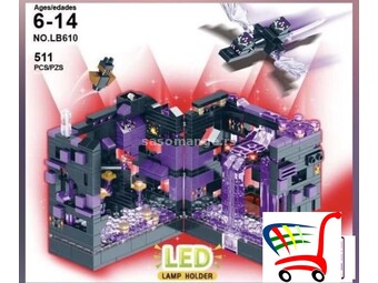 Kockice Minecraft 511 delova+LED lampa - Kockice Minecraft 511 delova+LED lampa