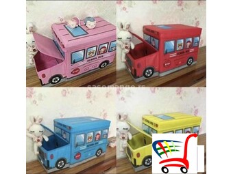 Autobus kutija za igračke - Tabure i kutija za igračke - Autobus kutija za igračke - Tabure i kut...