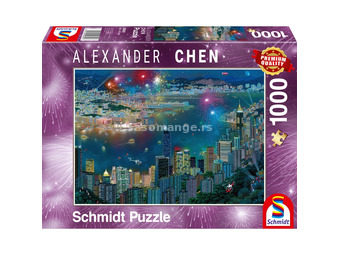 SCHMIDTSPIELE 59650 Fireworks over Hong Kong 1000db-os puzzle