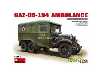 MINIART 1/35 GAZ-05-194 Ambulance military vehicle model