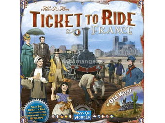 DAYS OF WONDER Ticket To Ride Map Collection: 6 - France &amp; Old West board game accessory Engl...