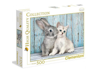 CLEMENTONI Puzzle game 500 pieces High Quality Collection Kiscica and bunny