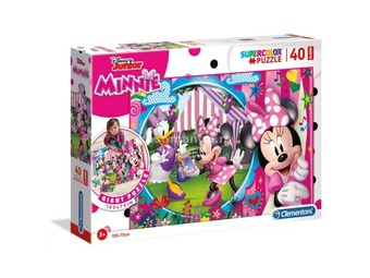 CLEMENTONI Puzzle game 40 pieces SuperColor Floor Disney Minnie mouse and Daisy duck
